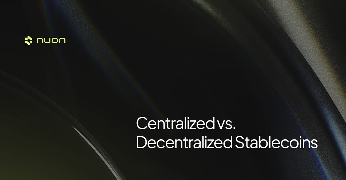 Centralized vs. decentralized stablecoins
